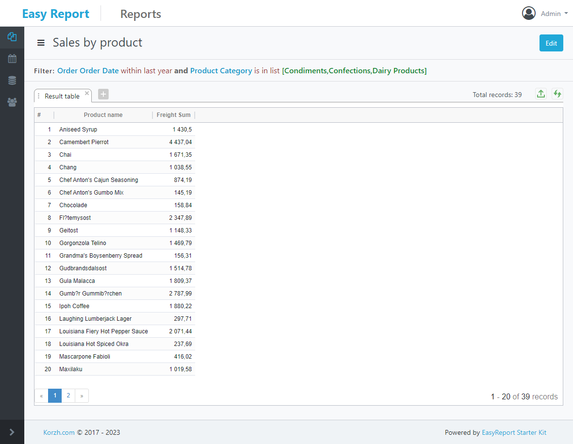 EASYQUERY.NET >> Korzh.com - Tools from Developers for Developers